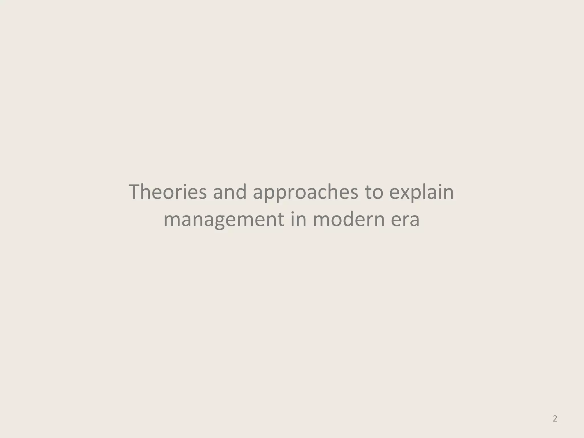 MODERN MANAGEMENT THEORIES | PPTX