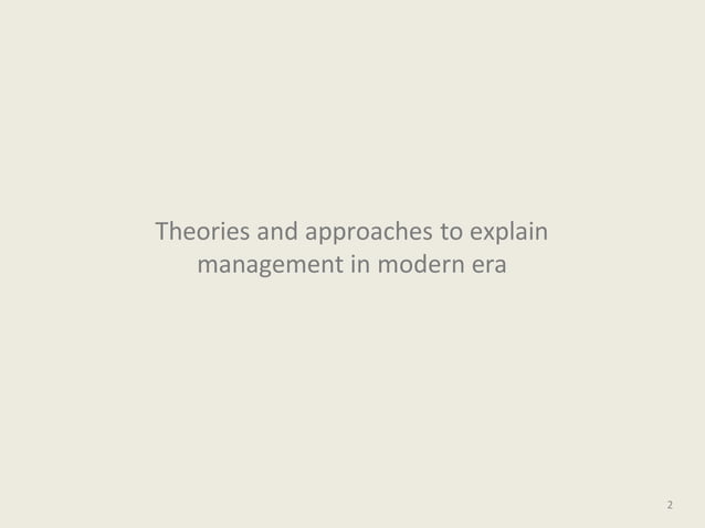 MODERN MANAGEMENT THEORIES | PPTX