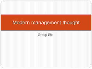 Modern management thought PPT.pptx