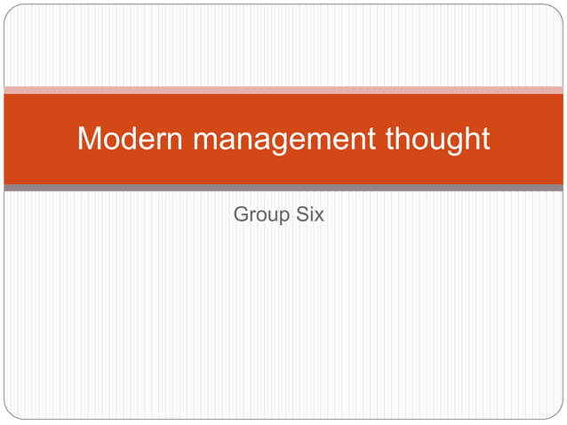 Modern management thought PPT.pptx
