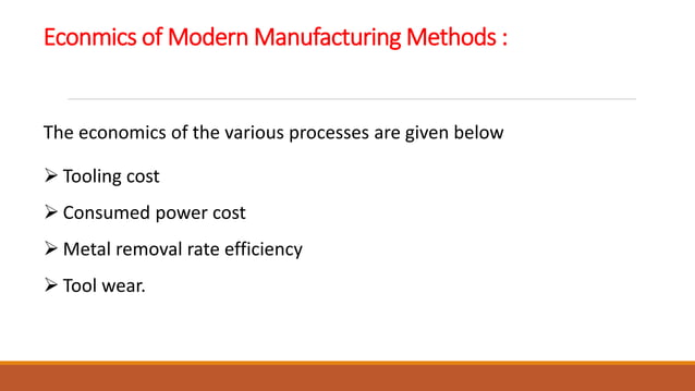 Modern manufacturing methods | PPTX | Chemistry | Science