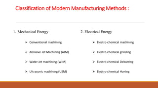 Modern manufacturing methods | PPTX