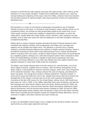 Modern means of transport | DOCX