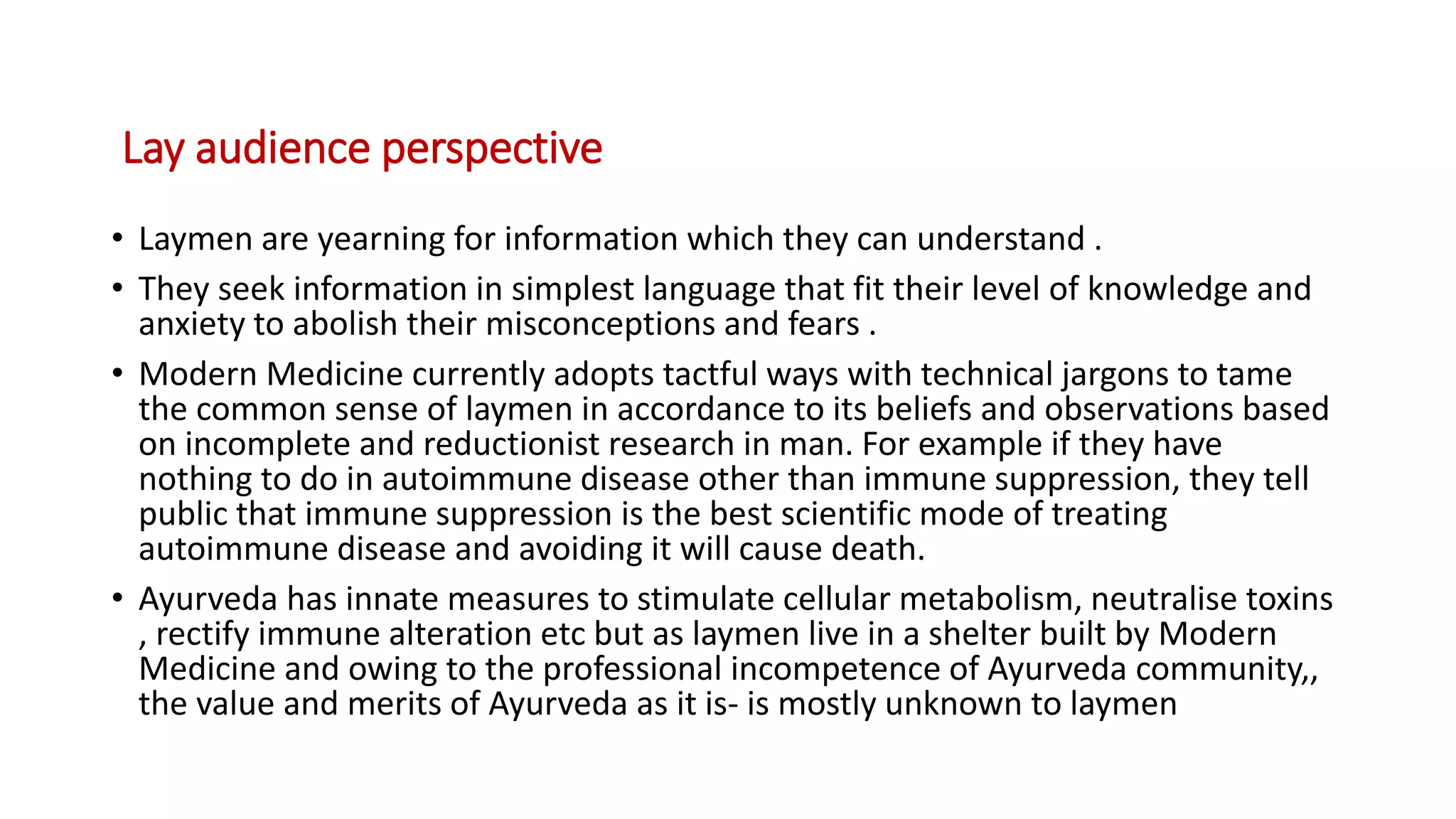MODERN MEDICINE VERSUS AYURVEDA | PPTX