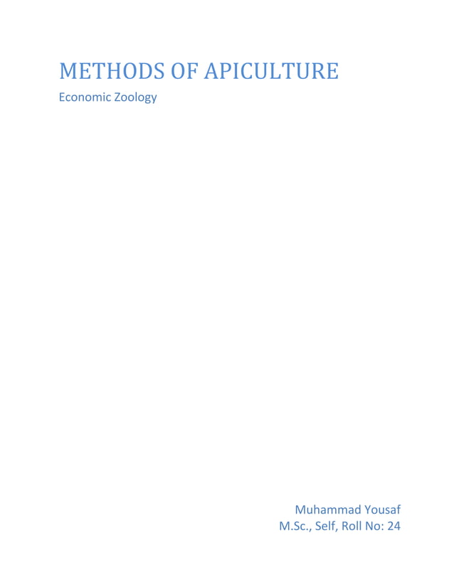 Modern method of apiculture - Apiculture - Beekeeping | PDF ...