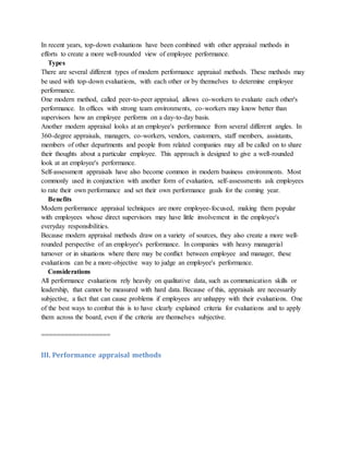 Modern methods of performance appraisal | PDF