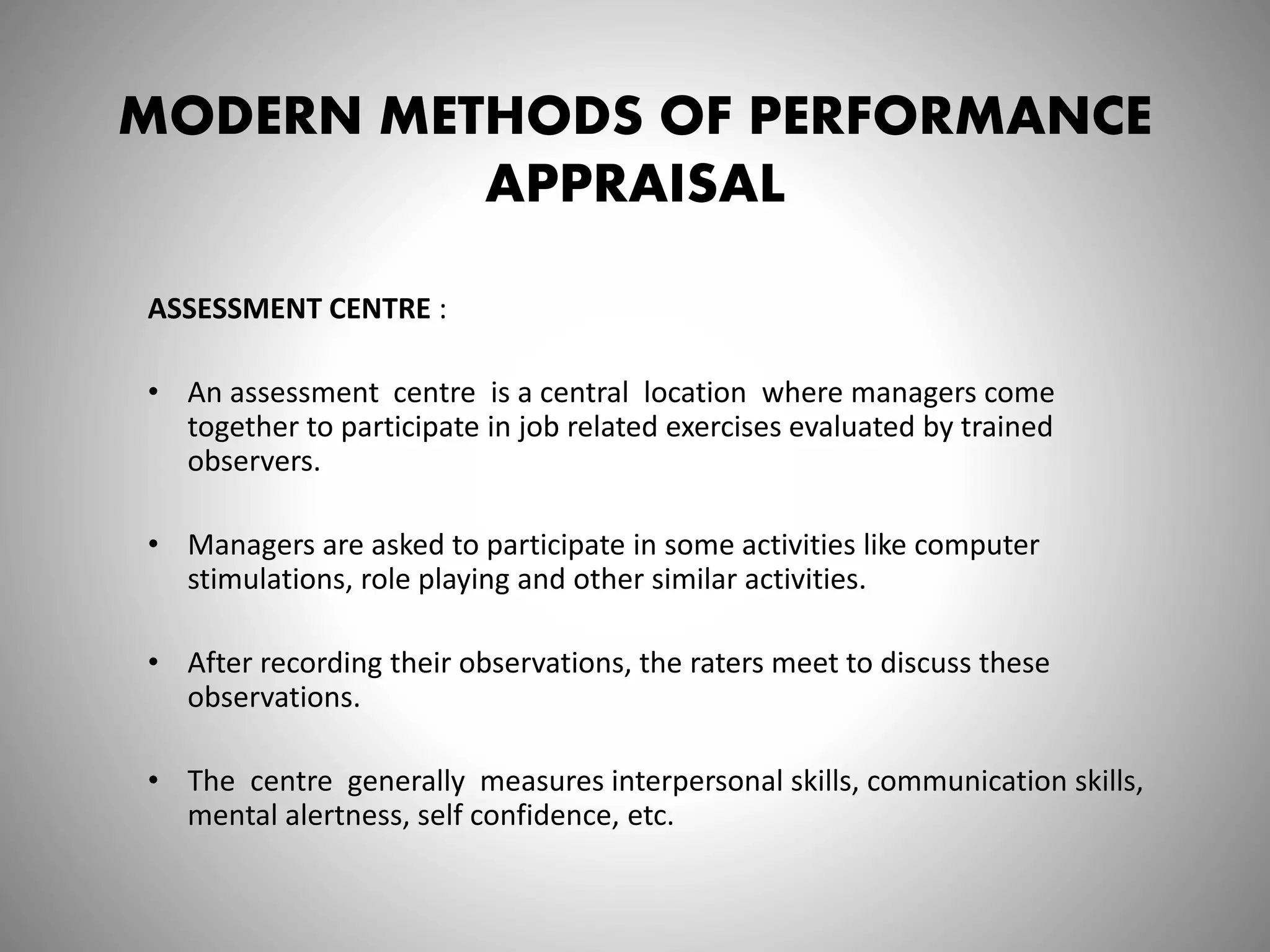 Modern methods of performance appraisal | PPT