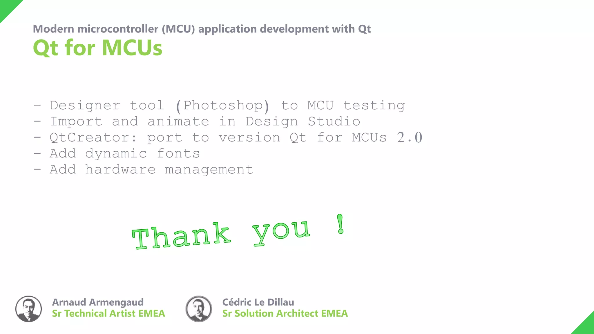 Modern Microcontroller Mcu Application Development With Qt Ppt