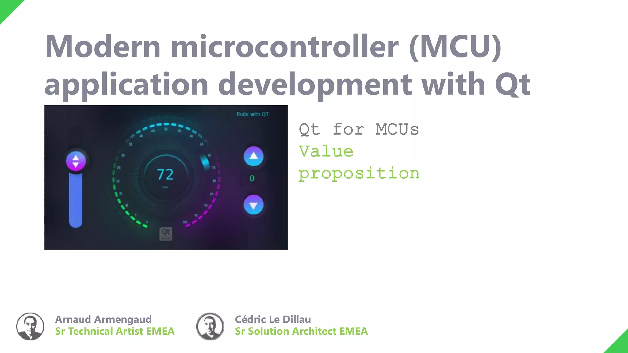 Modern Microcontroller Mcu Application Development With Qt Ppt