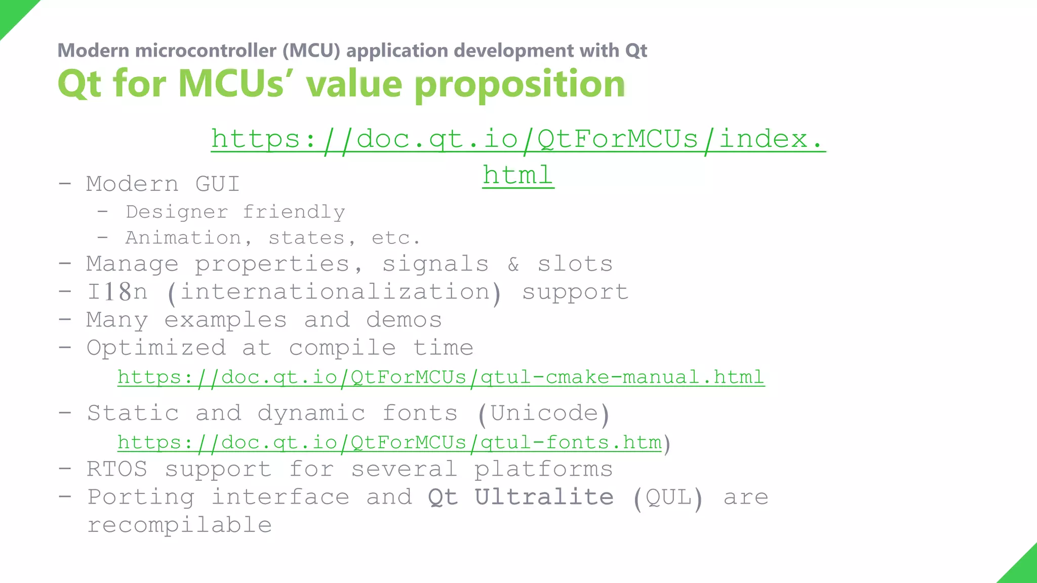 Modern Microcontroller Mcu Application Development With Qt Ppt