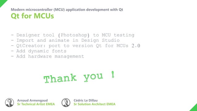 Modern microcontroller (mcu) application development with qt | PPT