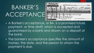 Modern money market instruments | PPTX