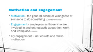 Modern Motivation and Employee Engagement Theories | PPT | Human ...