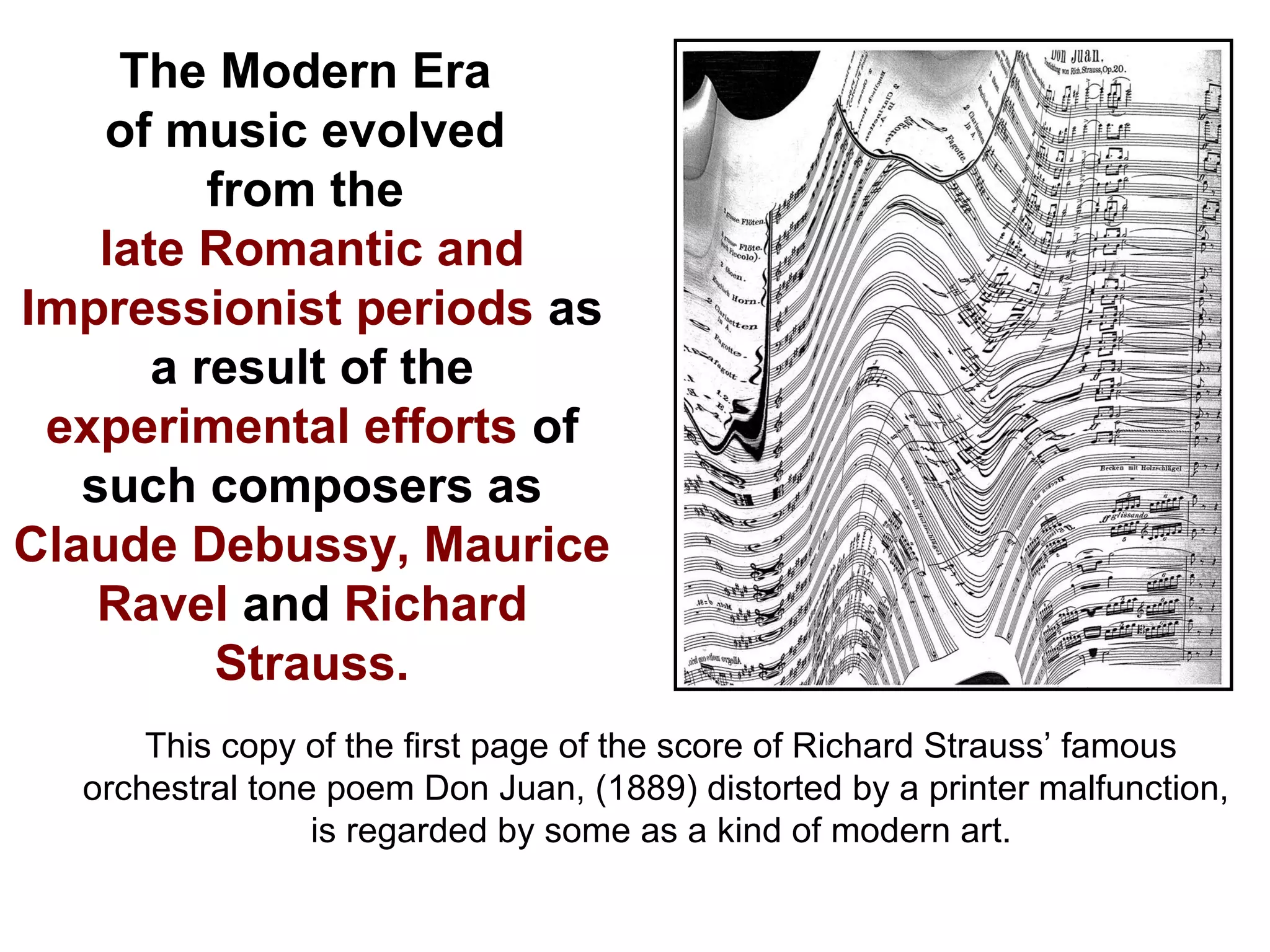 The Modern Period of Musical History | PPT