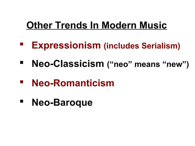 The Modern Period of Musical History | PPT
