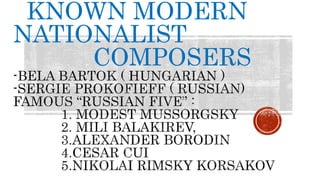 Modern Nationalism Music | PPTX
