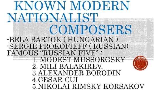 Modern Nationalism Music | PPTX