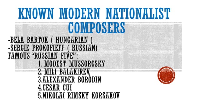 Modern Nationalism Music | PDF