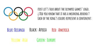 Modern olympic games | PPTX