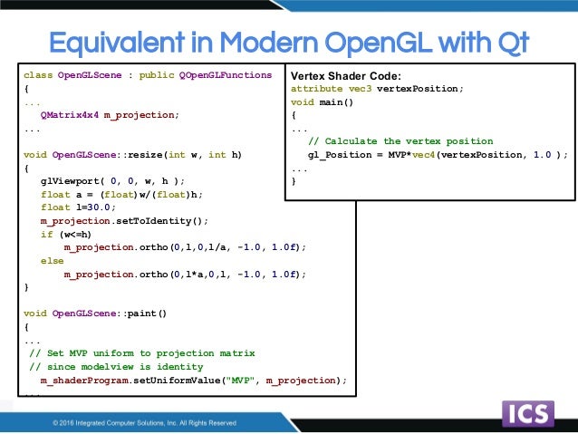Convert Your Legacy OpenGL Code to Modern OpenGL with Qt