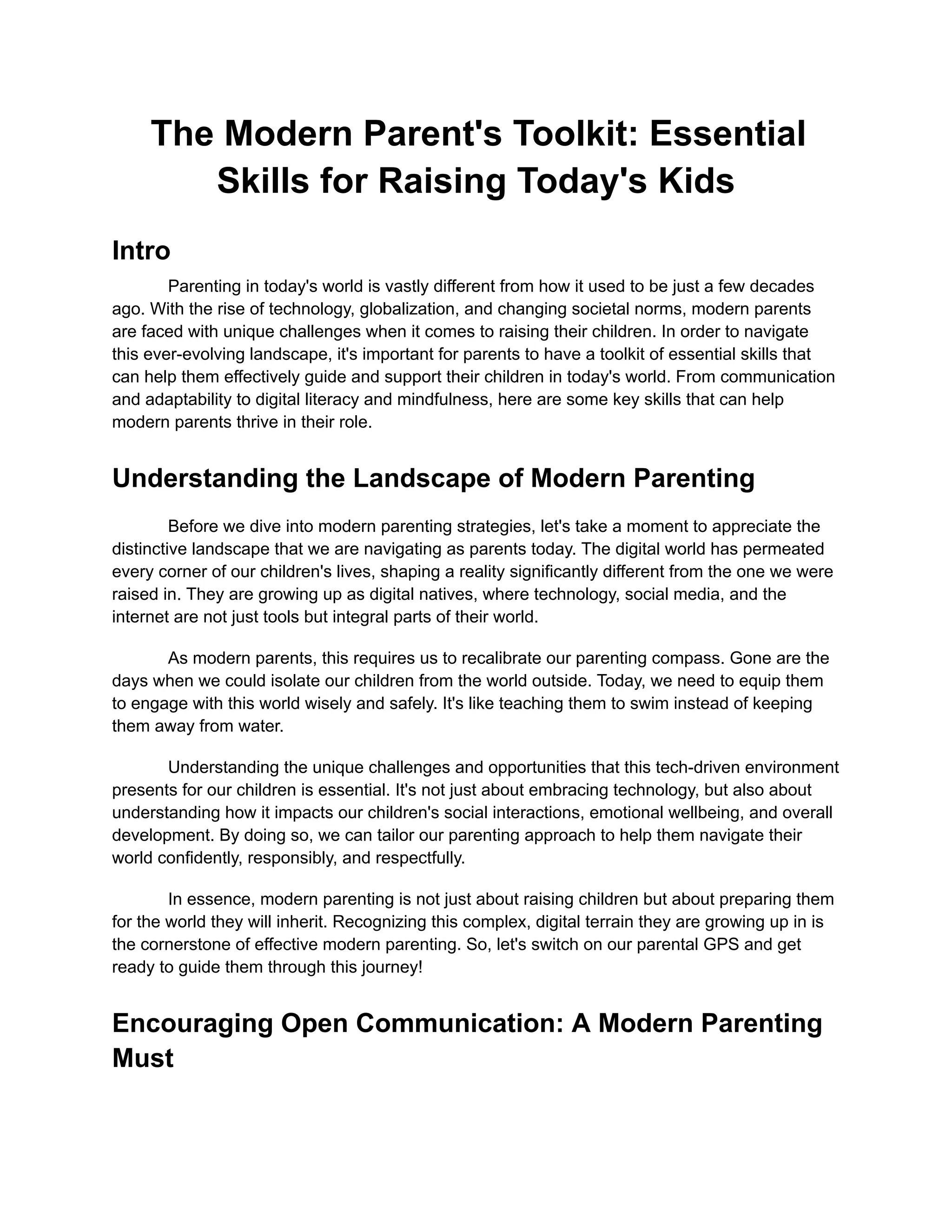Modern parents toolkit | PDF