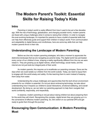 Modern parents toolkit | PDF
