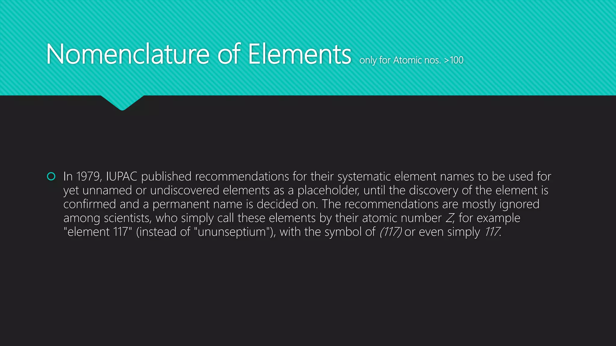 Modern periodic table and nomenclature of elements | PPTX