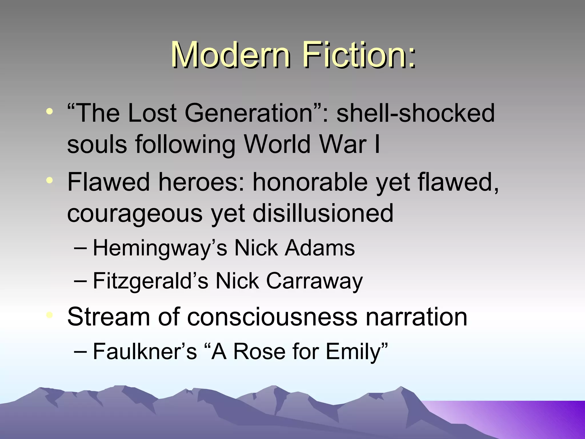 American Literature: Introduction to the Modern Period | PPT