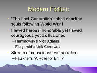 American Literature: Introduction to the Modern Period | PPT