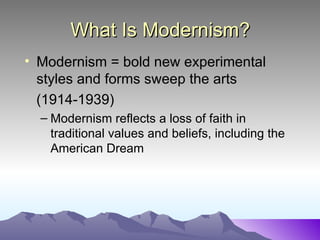 American Literature: Introduction to the Modern Period | PPT