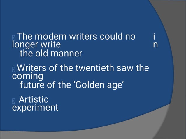 Modernperiodliterature | PPT
