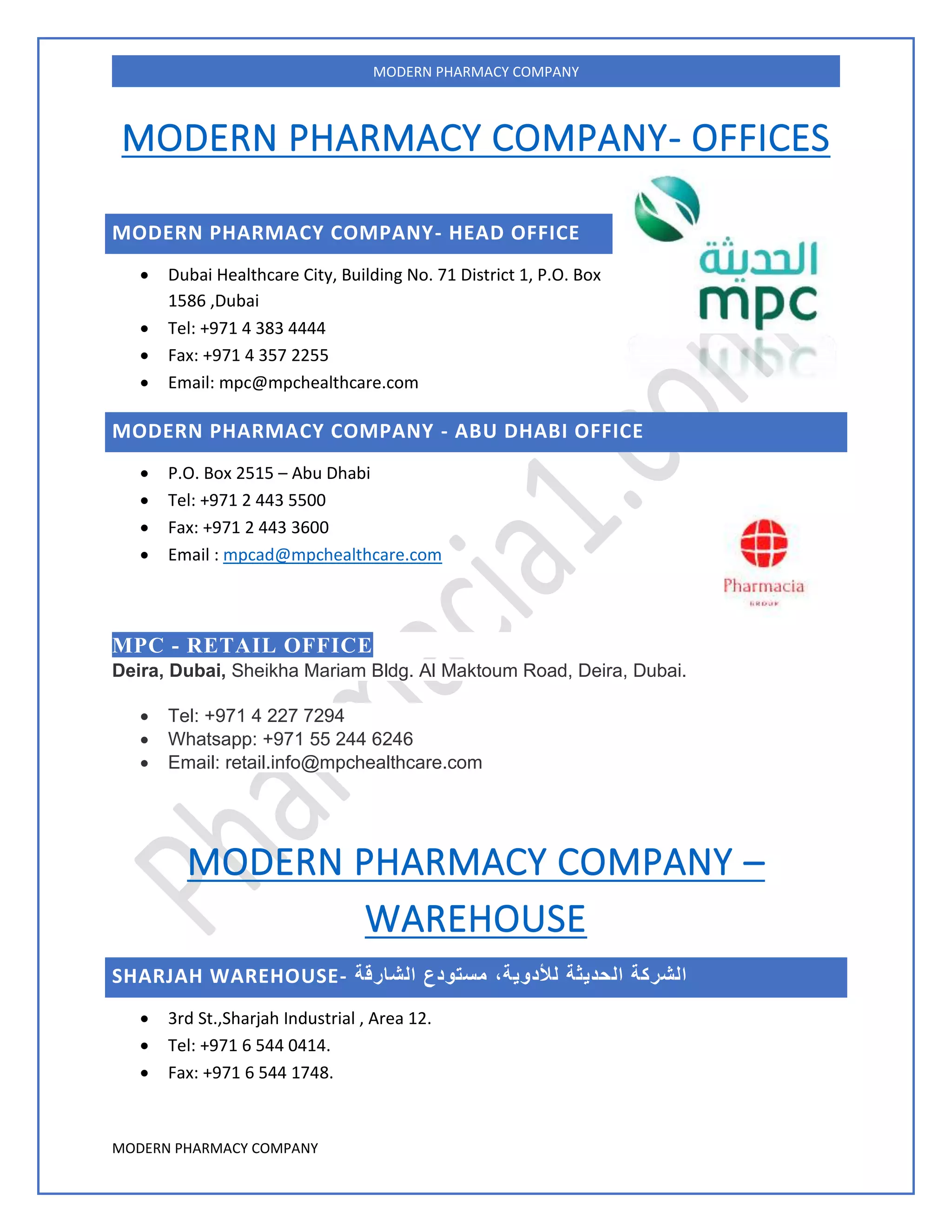 Modern pharmacy company | PDF
