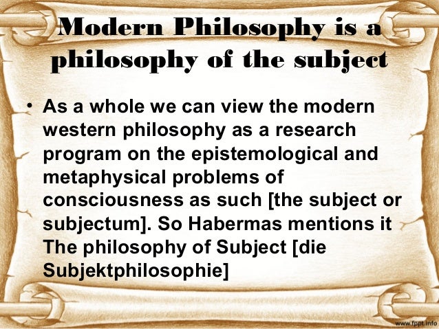 Modern philosophy by RPC