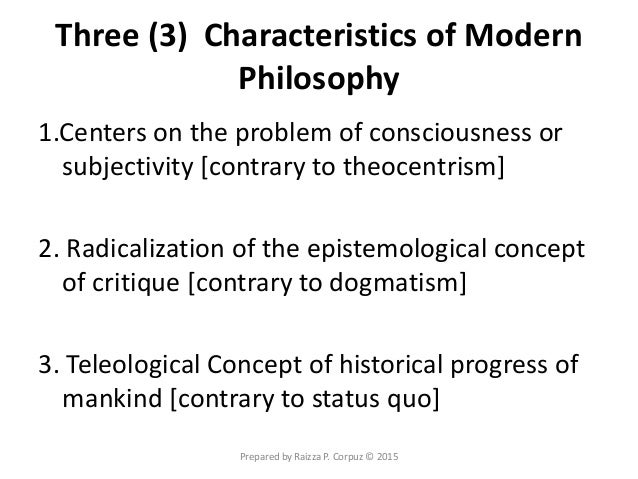 Modern Philosophy 2015