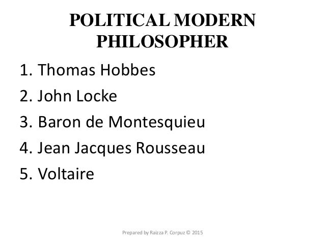 Modern Philosophy 2015