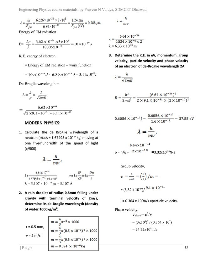 Fundamentals of modern physics | DOC | Physics | Science