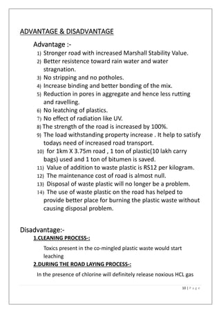 Modern plastic road report | PDF