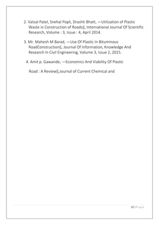 Modern plastic road report | PDF