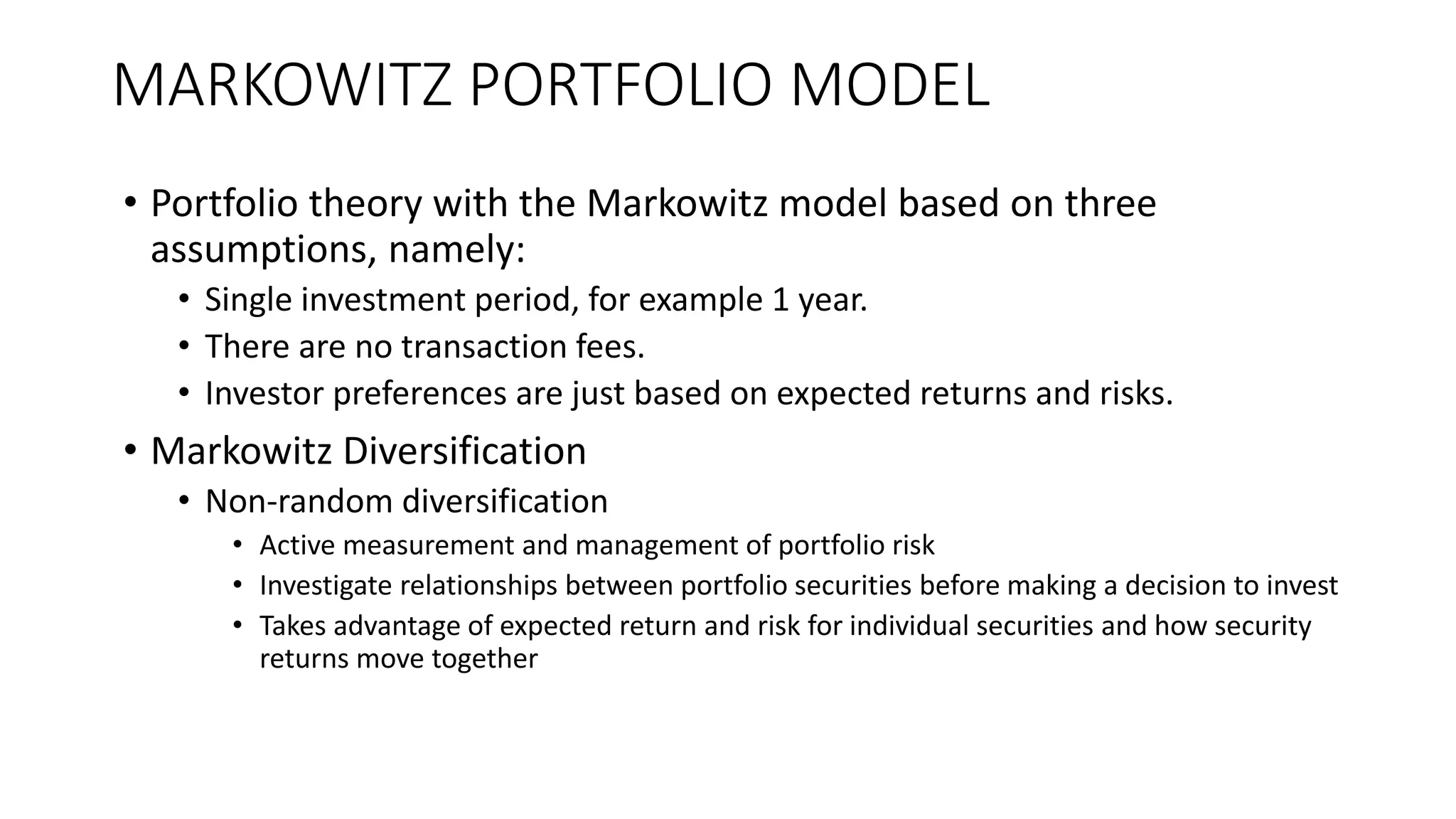 Modern portfolio theory | PPTX