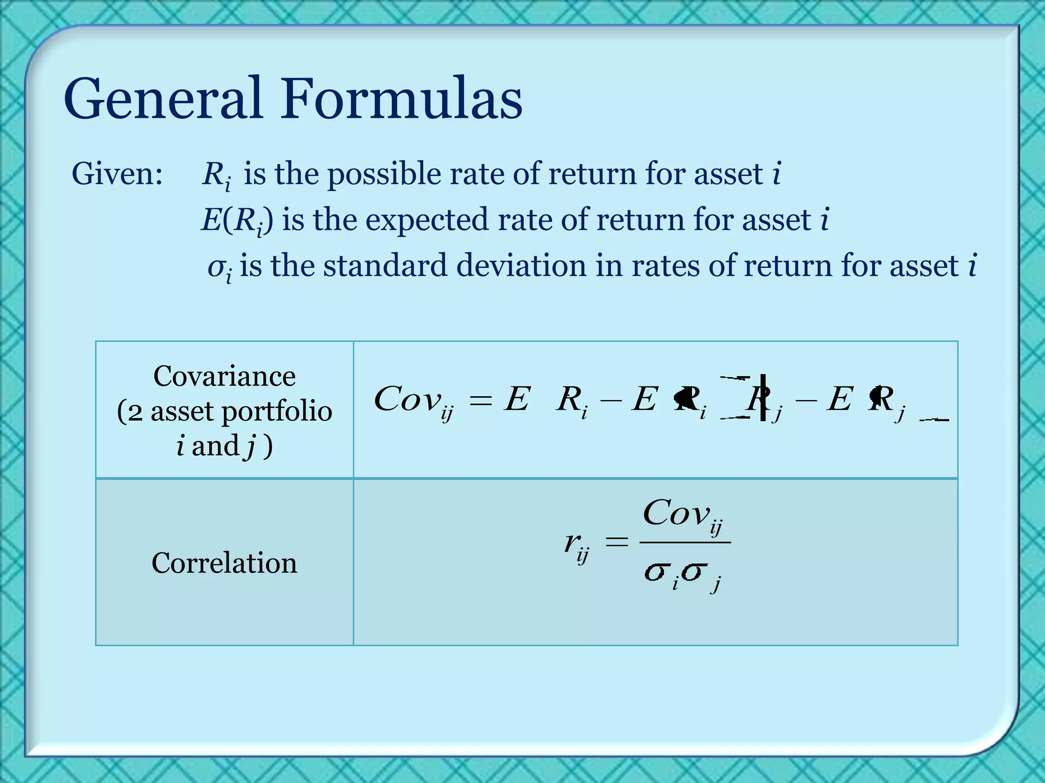 Modern portfolio theory | PPTX