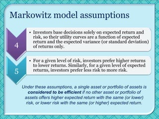 Modern portfolio theory | PPTX