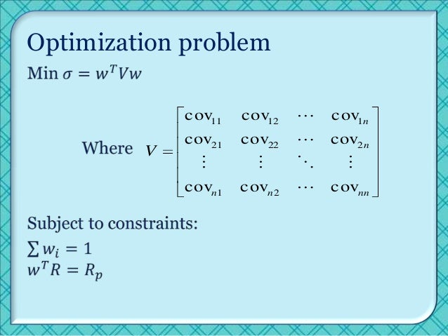 Modern portfolio theory