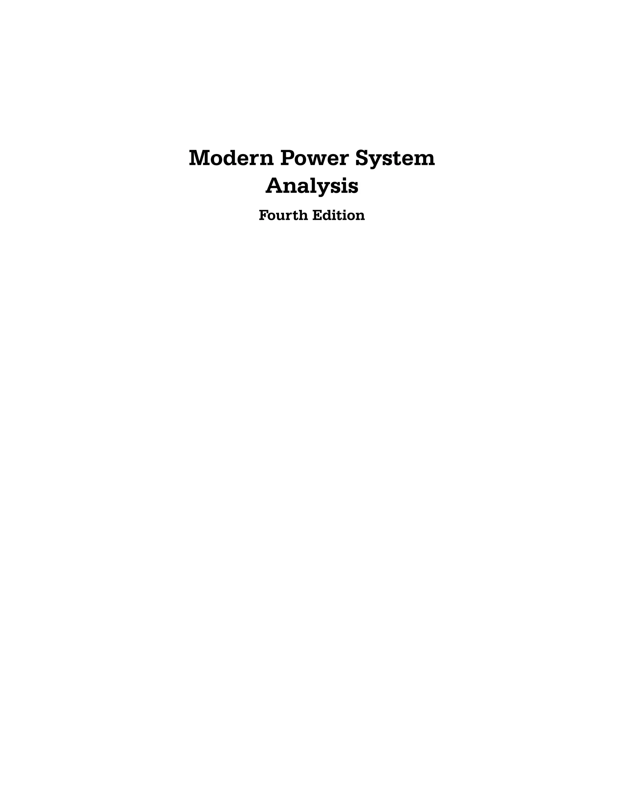 Modern Power System Analysis Paperback.pdf