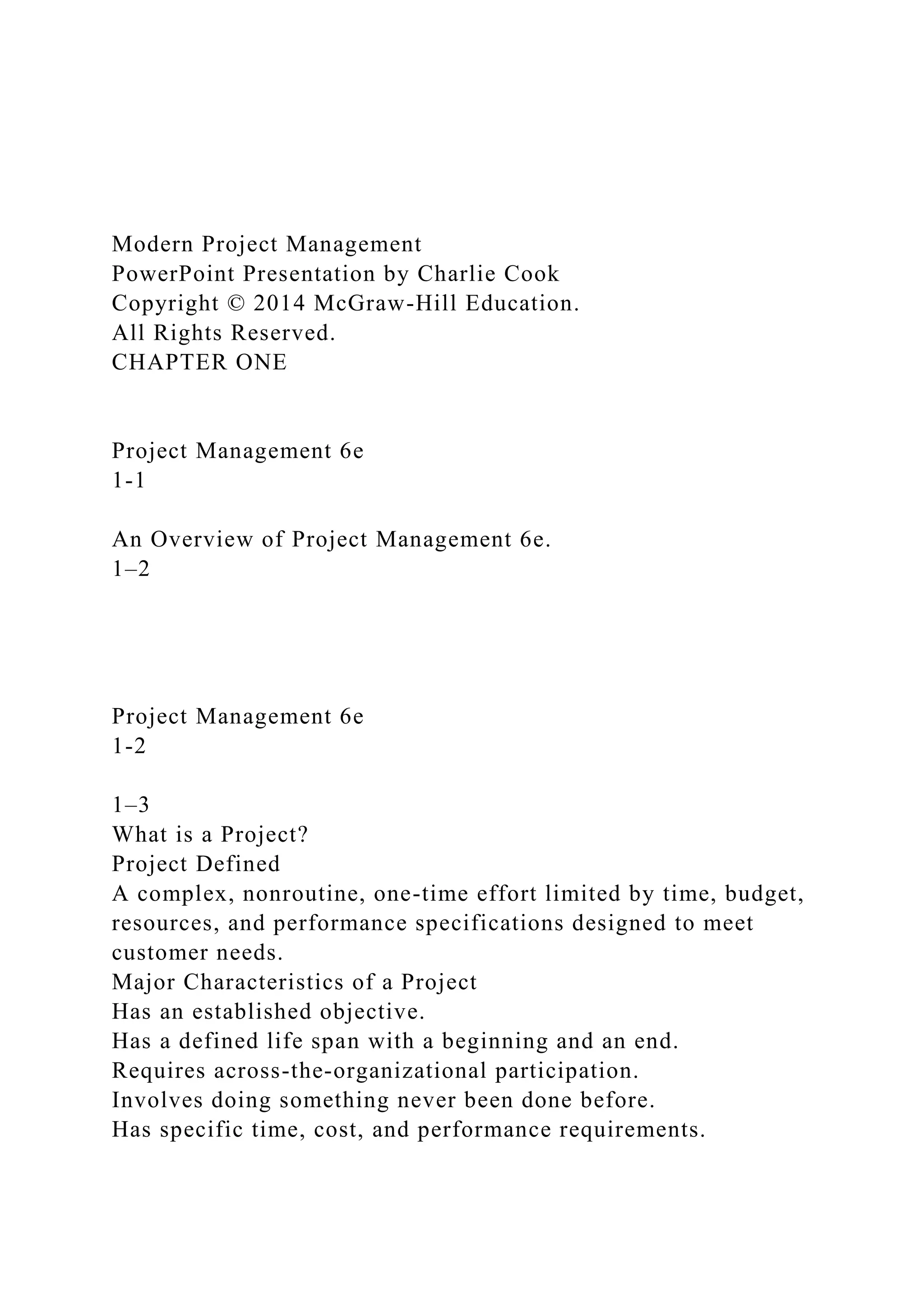 Modern Project ManagementPowerPoint Presentation by Charlie .docx