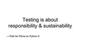 Modern Python Testing | PPT