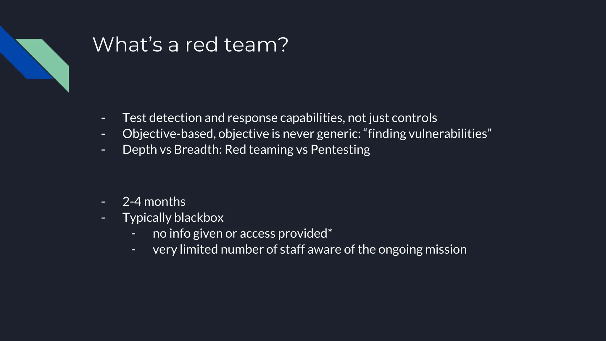Modern Red Teaming - subverting mature defenses on a budget | PPT