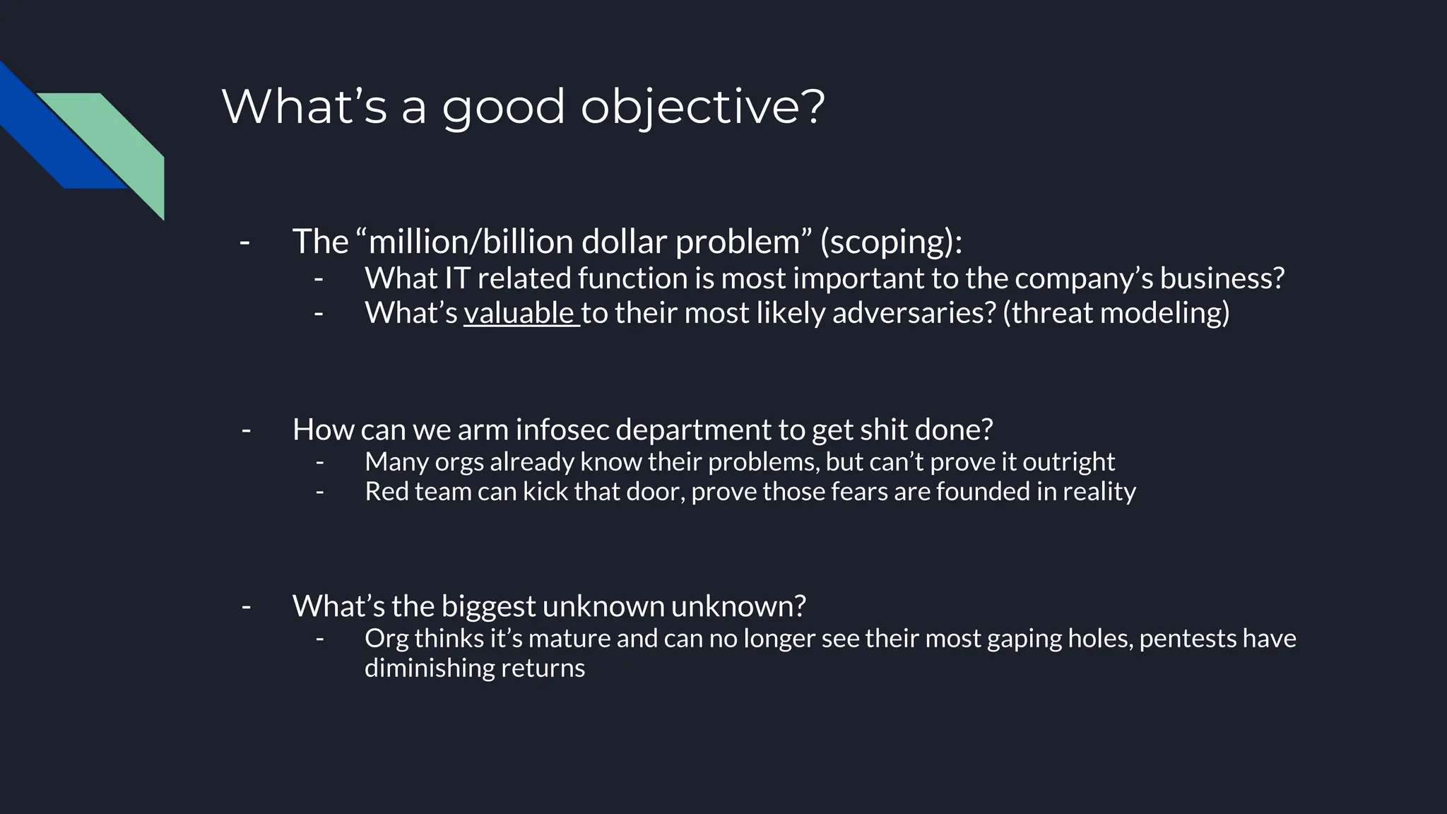 Modern Red Teaming - subverting mature defenses on a budget | PPT