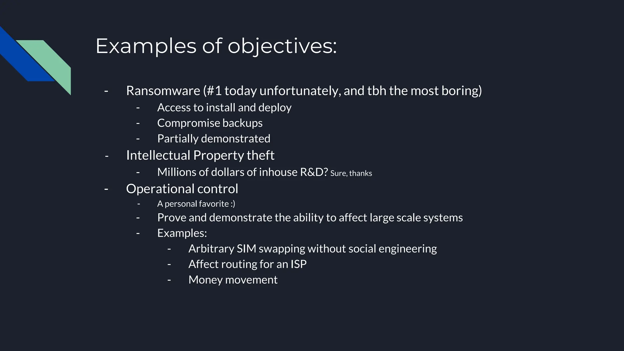 Modern Red Teaming - subverting mature defenses on a budget | PPT