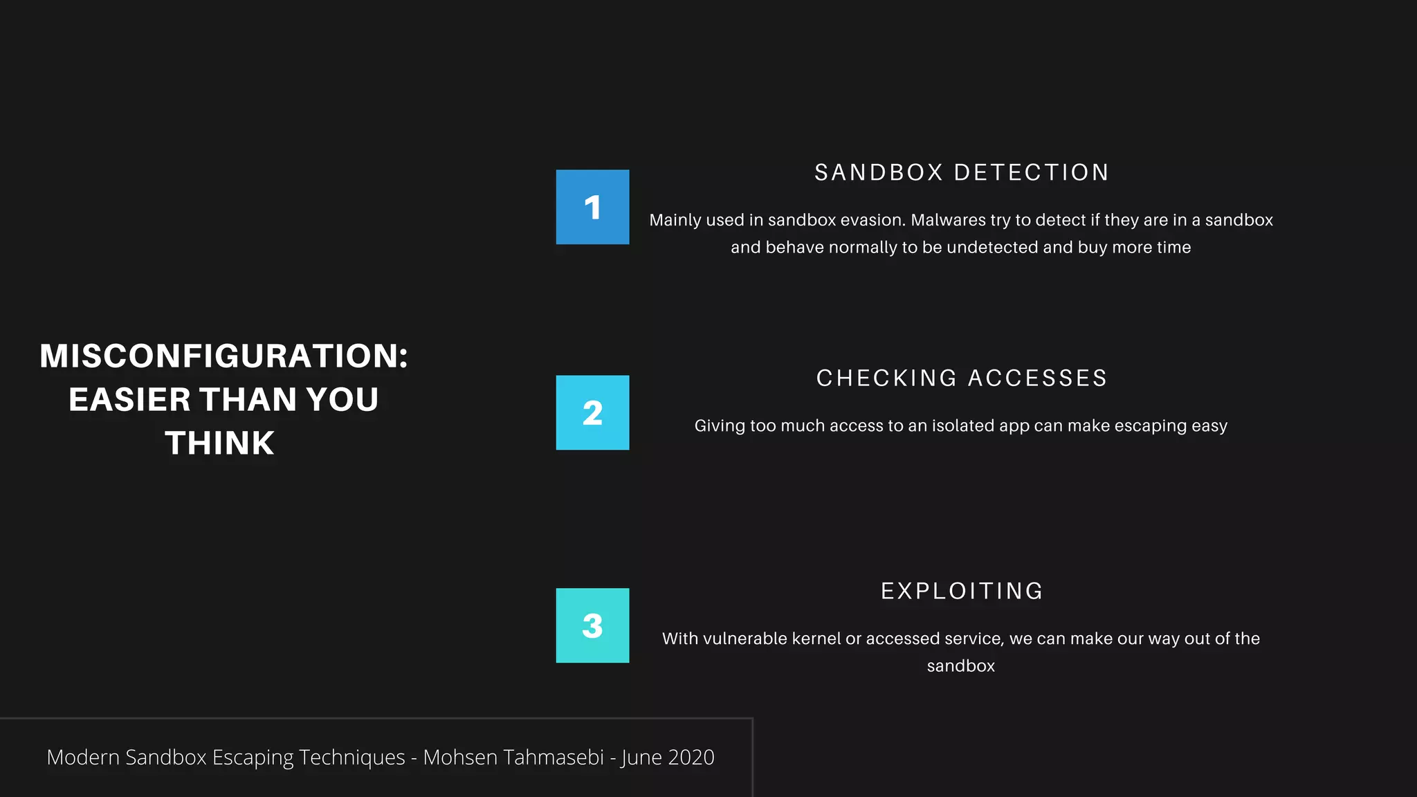 Modern sandbox escaping techniques | PPT