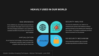 Modern sandbox escaping techniques | PPT
